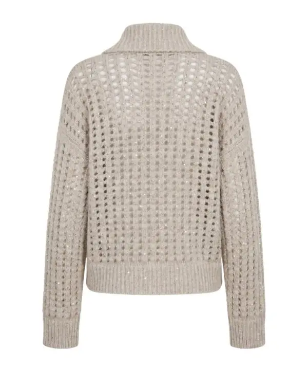 Peserico Sequin-embellished Jacquard-knit Cardigan