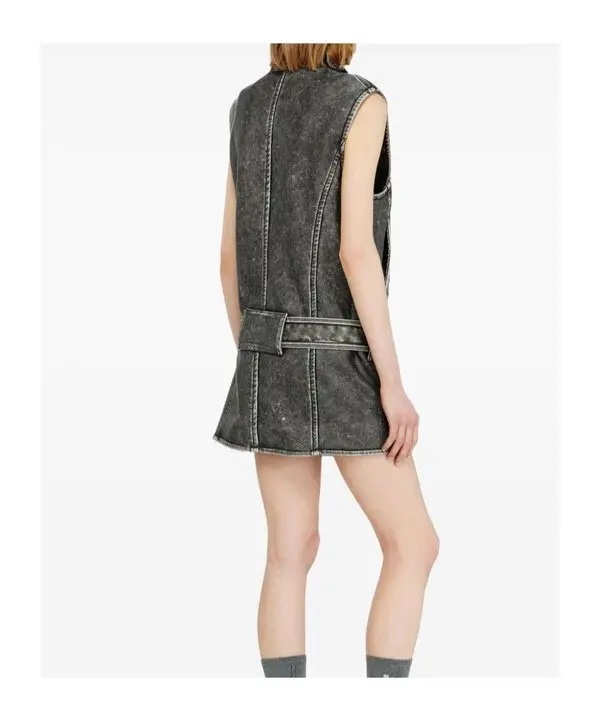 DIESEL® Biker-style Mini Dress With Belt
