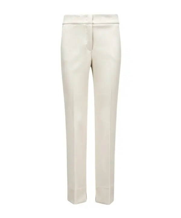 Peserico Mid Rise Cropped Trousers - White