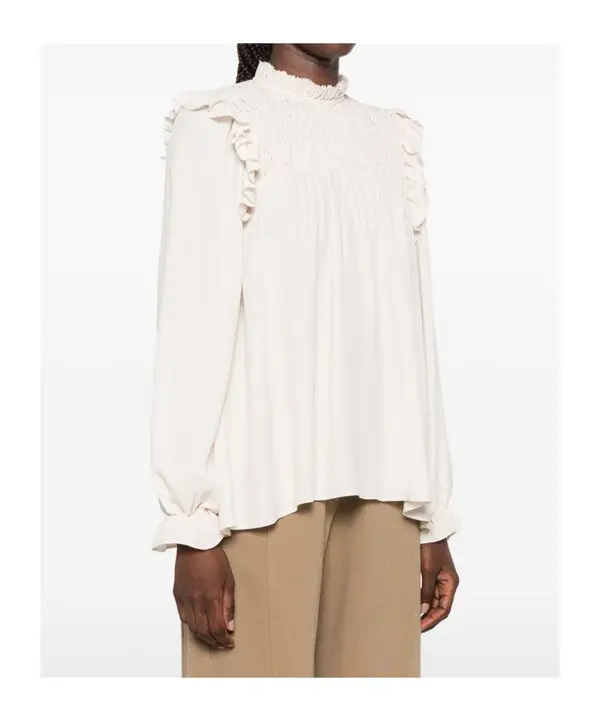 FORTE_FORTE Ruffled Smocked Blouse