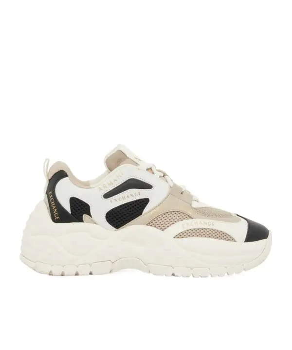 Armani Exchange Sneakers In Mesh And Microsuede