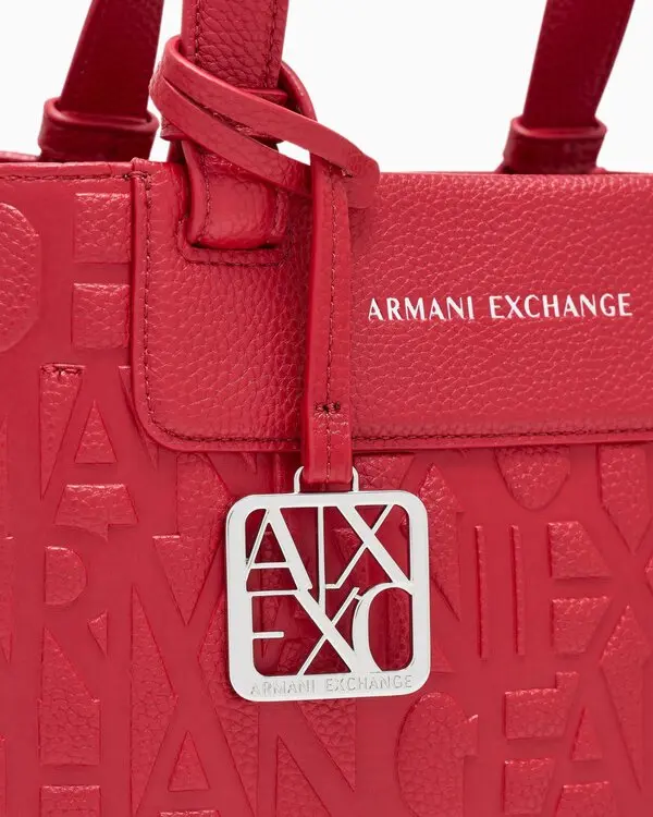 Armani Exchange Tote Shopping Bag With Coated Belts