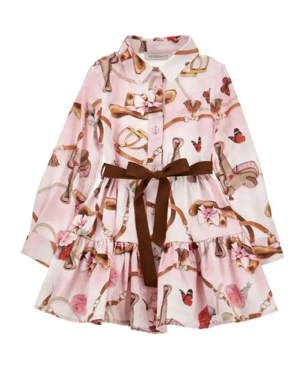 Monnalisa Printed Tiered Dress