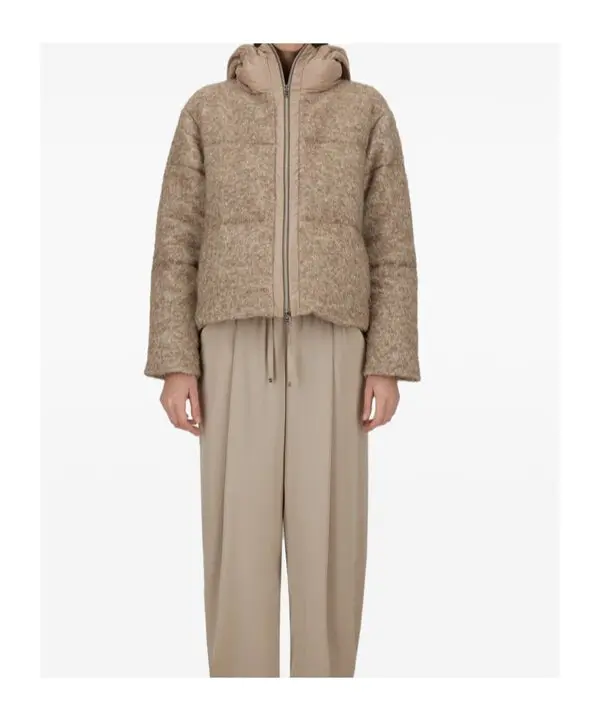 Herno Resort Jacket In Alpaca Bouclé Fabric