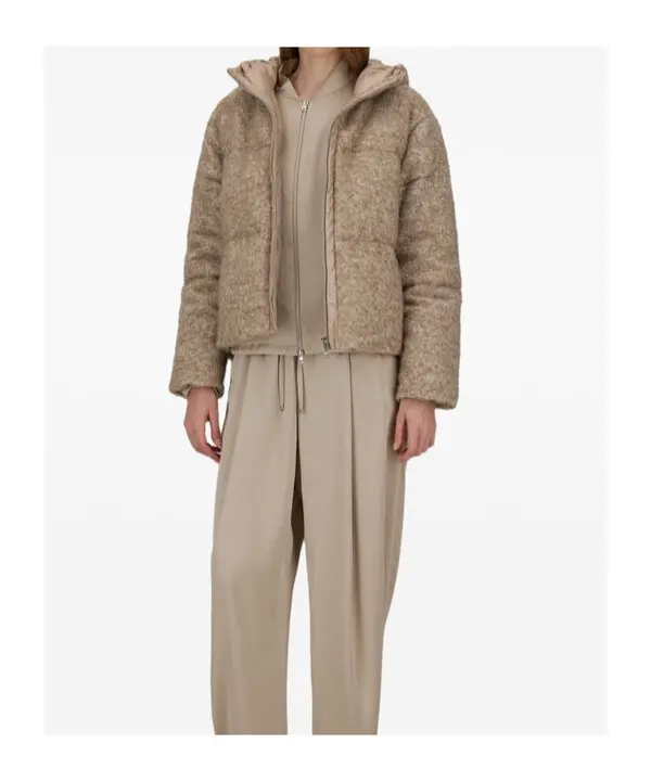Herno Resort Jacket In Alpaca Bouclé Fabric