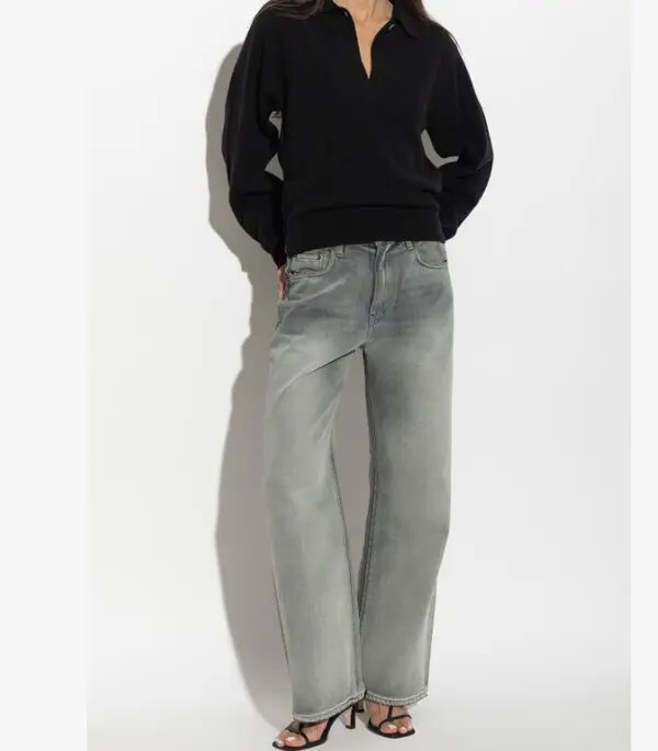 HAIKURE Belt Loop Jeans With Multiple Pockets - Gray