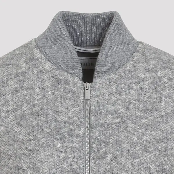 Peserico Sequined Zip Jacket - Gray