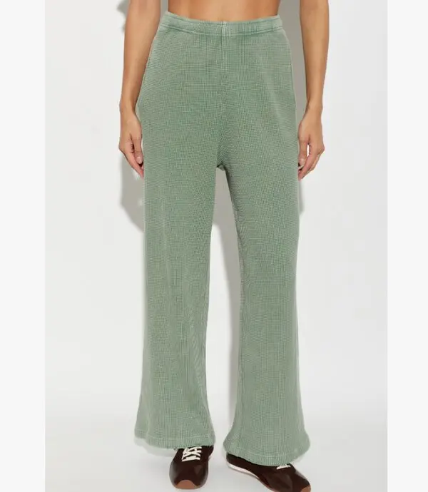 American Vintage Waffle-knit Elasticated-waist Trousers - Gray