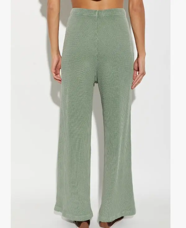 American Vintage Waffle-knit Elasticated-waist Trousers - Gray