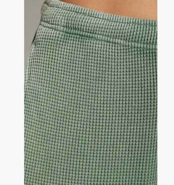 American Vintage Waffle-knit Elasticated-waist Trousers - Gray