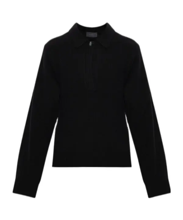 HAIKURE Collared Long-sleeved Knit Sweater