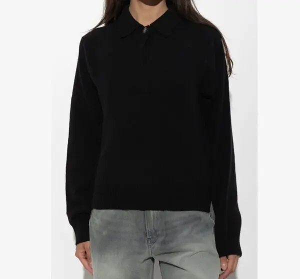 HAIKURE Collared Long-sleeved Knit Sweater