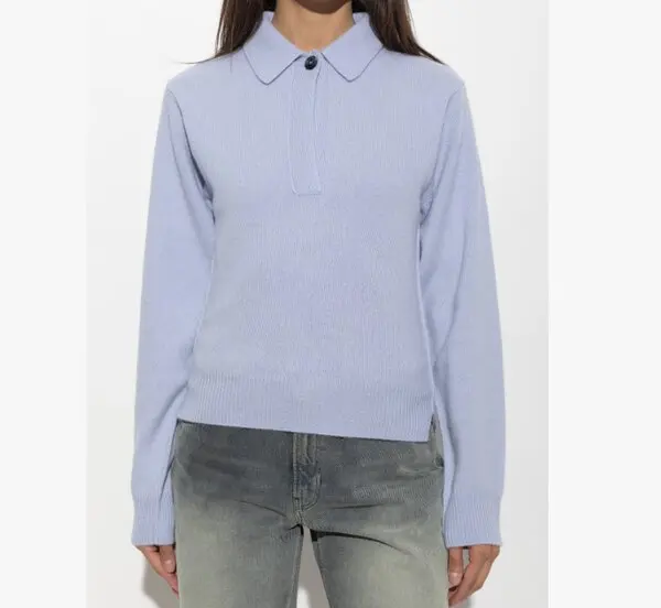 HAIKURE Collared Long-sleeved Knit Sweater