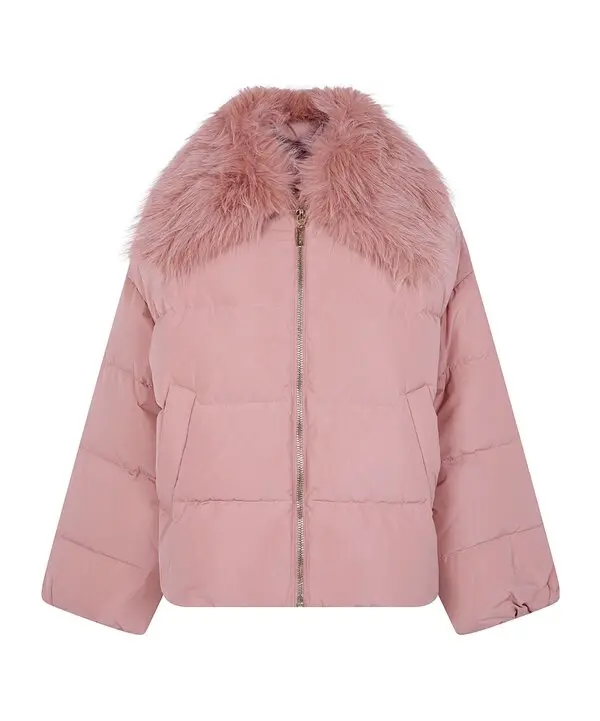 TWINSET Quilted Zippered Padded Jacket - Pink