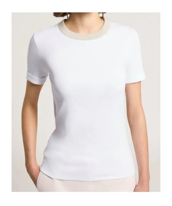 Peserico Micro-rib Stretch Jersey T-shirt