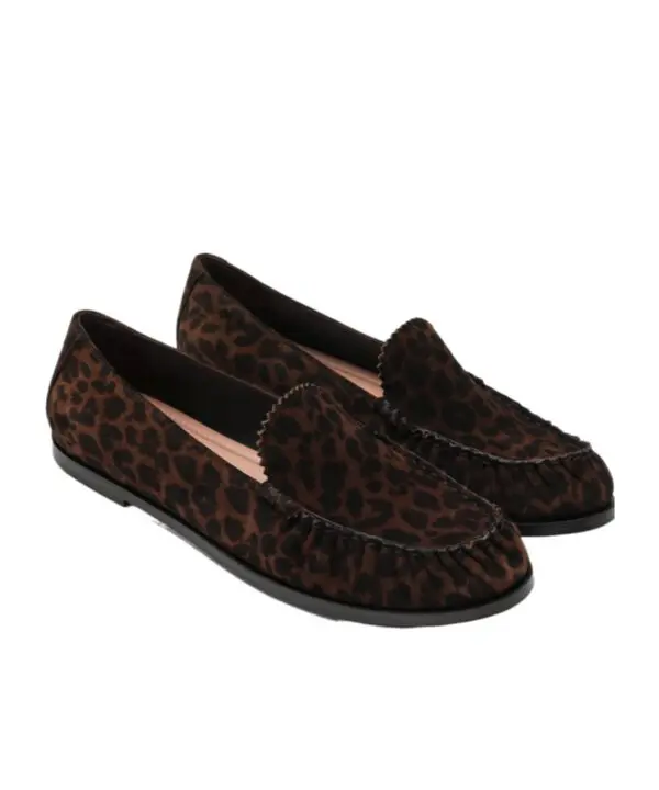 AQUAZZURA Leopard-print Suede Loafers