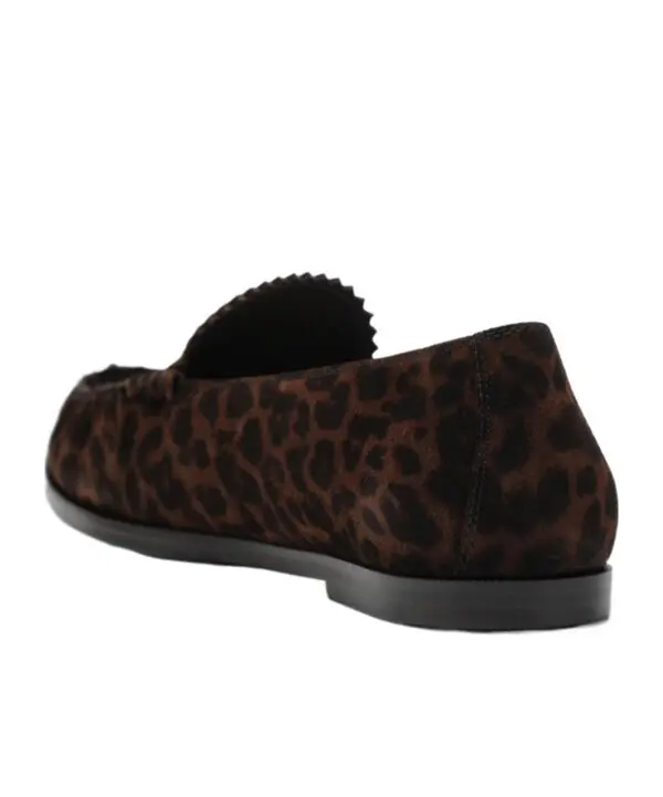 AQUAZZURA Leopard-print Suede Loafers