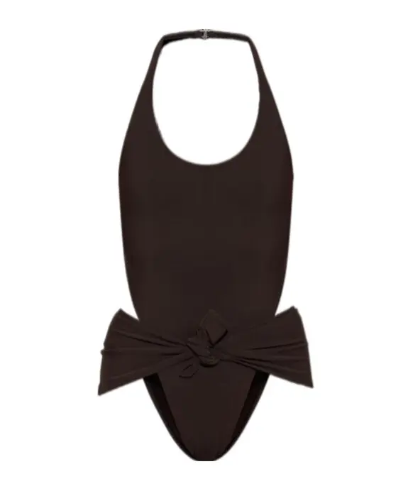 Alaïa Halter Neck One-piece Swimsuit - Black