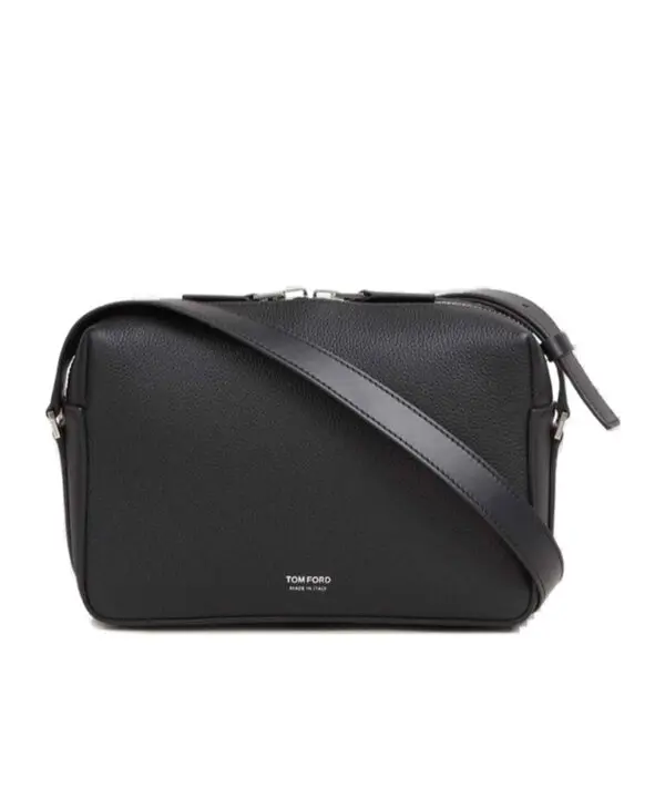 TOM FORD Logo Stamp Shoulder Bag - Black