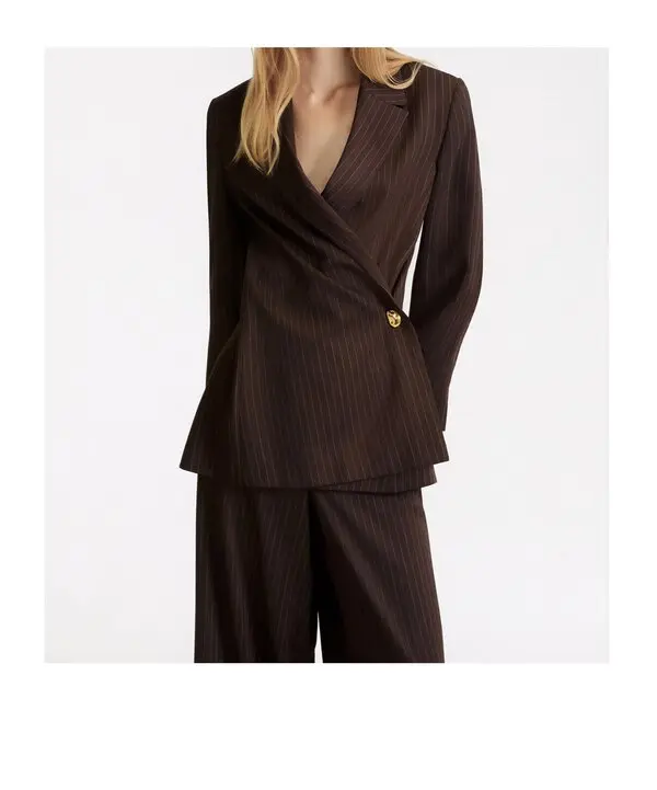 Marella Striped Single-breasted Jacket