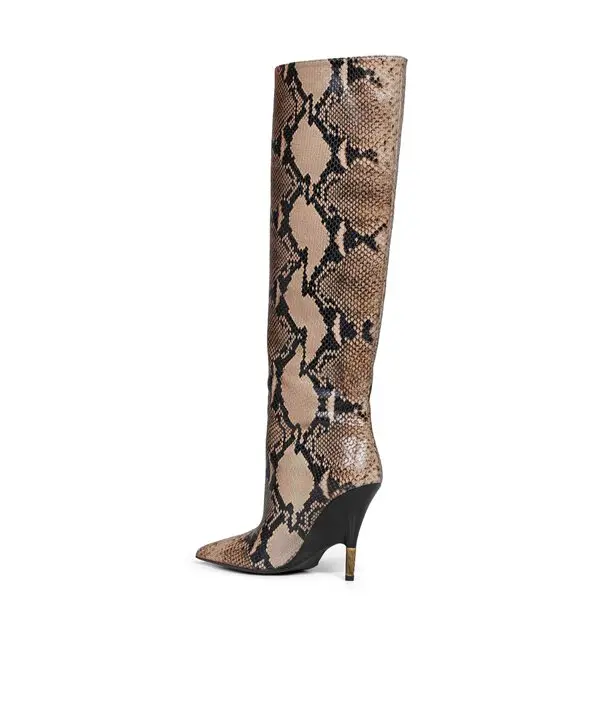 Khaite Pointed-toe High-heeled Tall Boots