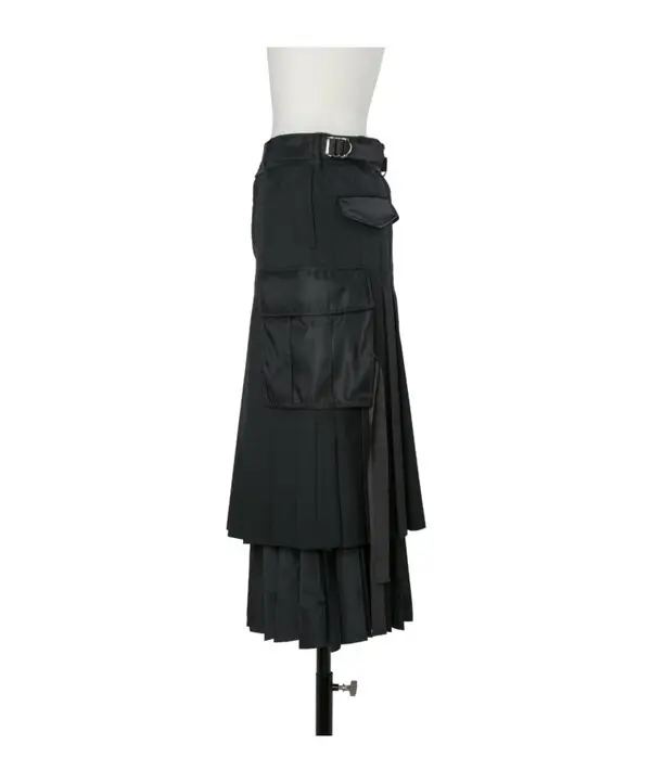 Sacai Suiting X Nylon Twill Skirt