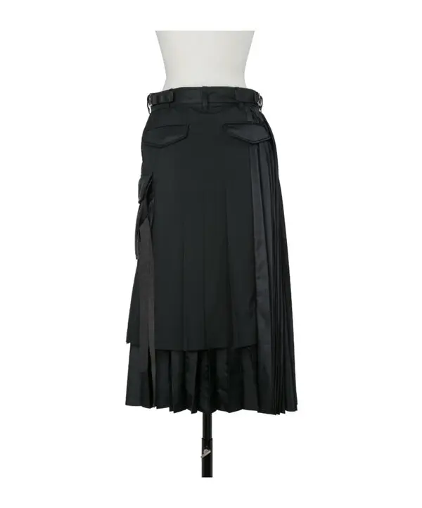 Sacai Suiting X Nylon Twill Skirt