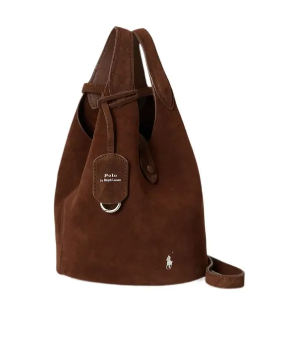 Polo Ralph Lauren Polo Play Calf Suede Tote Bag - Brown