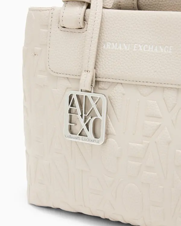 Armani Exchange Tote Shopping Bag With Coated Belts