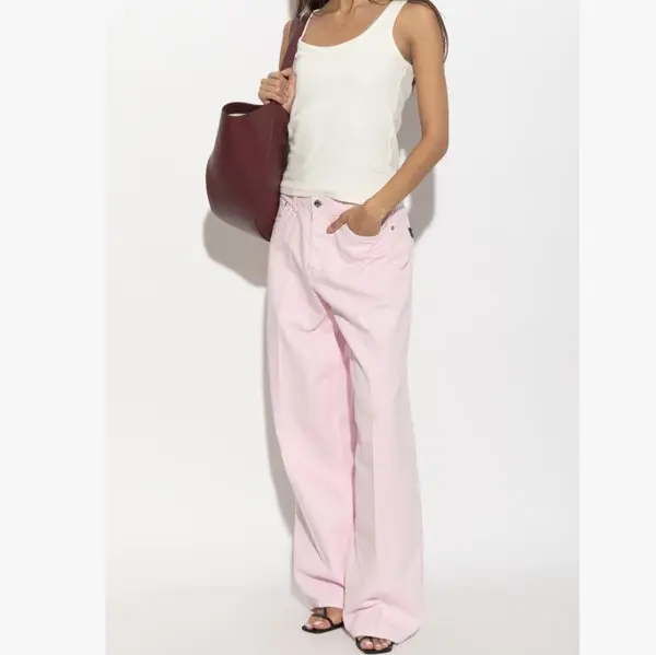 HAIKURE Belt Loop Wide Leg Jeans