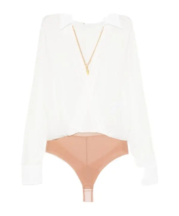 Elisabetta Franchi Long-sleeve Bodysuit - White