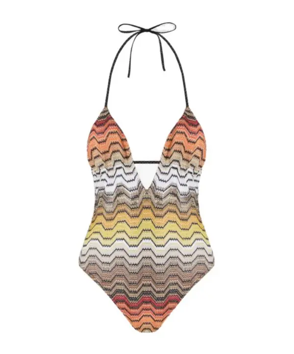 Missoni One-piece Swimsuit With Greek Motif - Multicolor