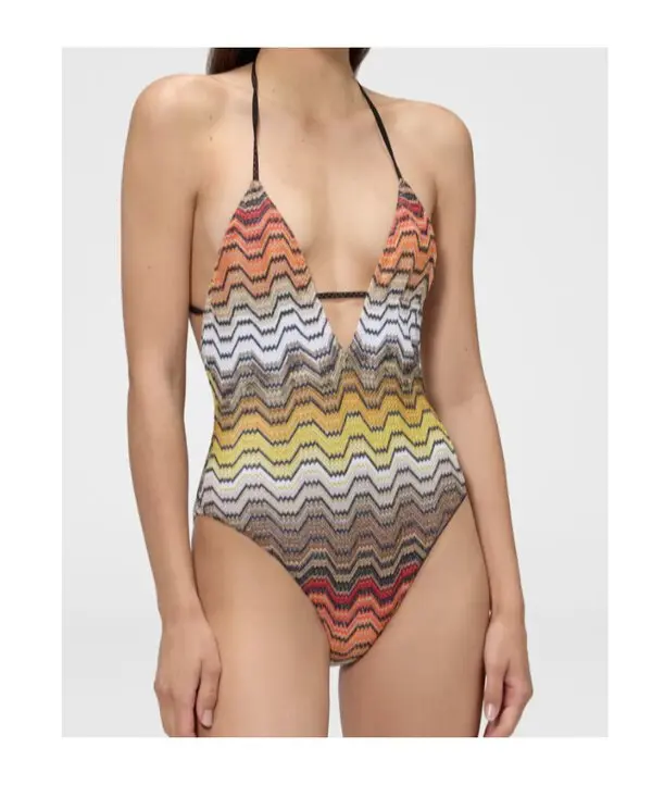 Missoni One-piece Swimsuit With Greek Motif