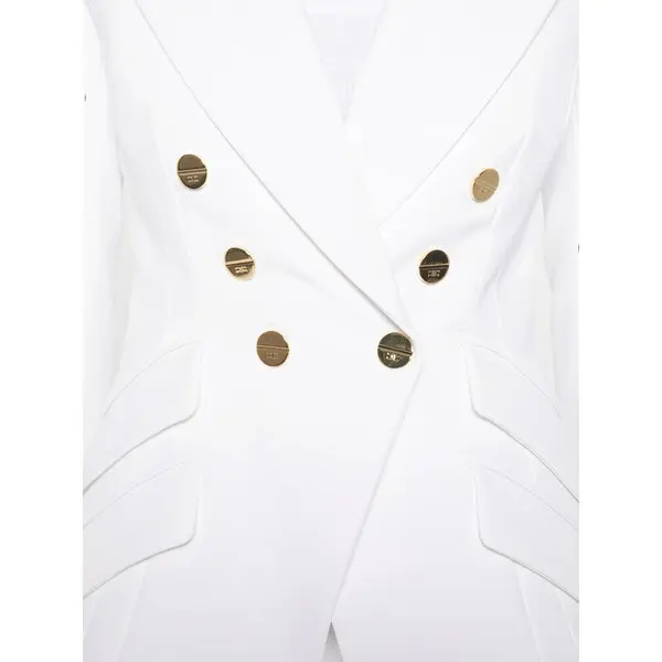 Elisabetta Franchi Double-breasted Three-quarter Sleeve Jacket