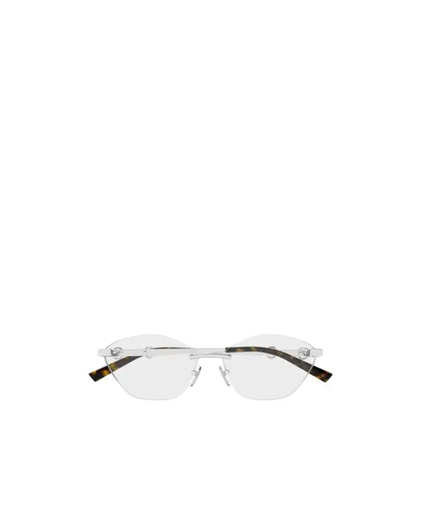 Gucci Oval Frame Glasses - Silver