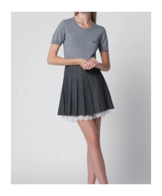 VIVIENNE WESTWOOD Orb Embroidered Knit Top