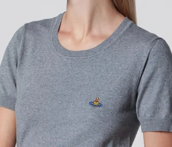 VIVIENNE WESTWOOD Orb Embroidered Knit Top