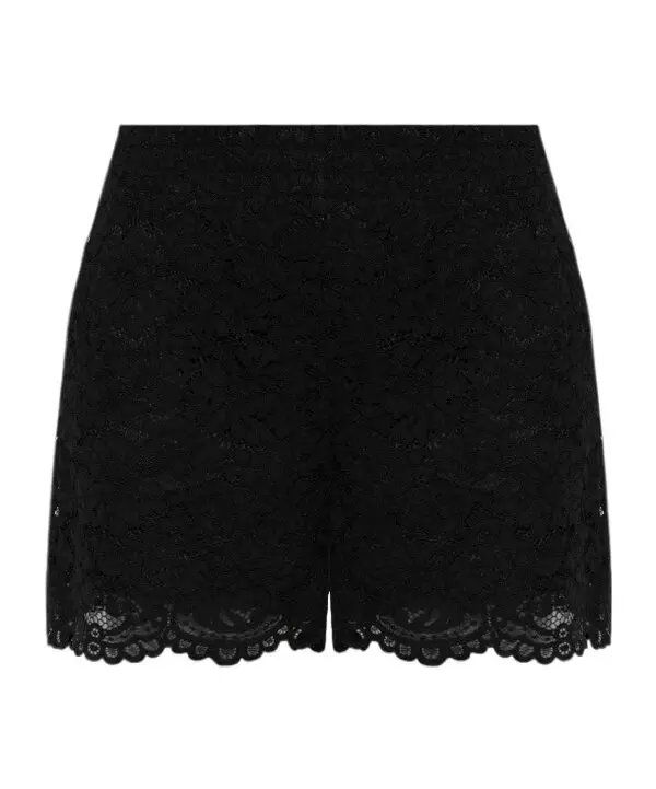 ANINE BING Elastic Waistband Lace Shorts