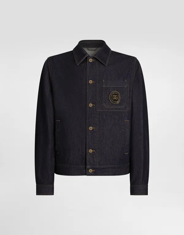 Dolce & Gabbana Denim Jacket With Logo Patch