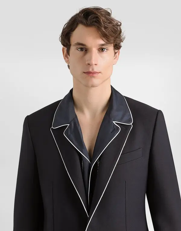 Dolce & Gabbana Martini Light Single-breasted Wool Twill Jacket