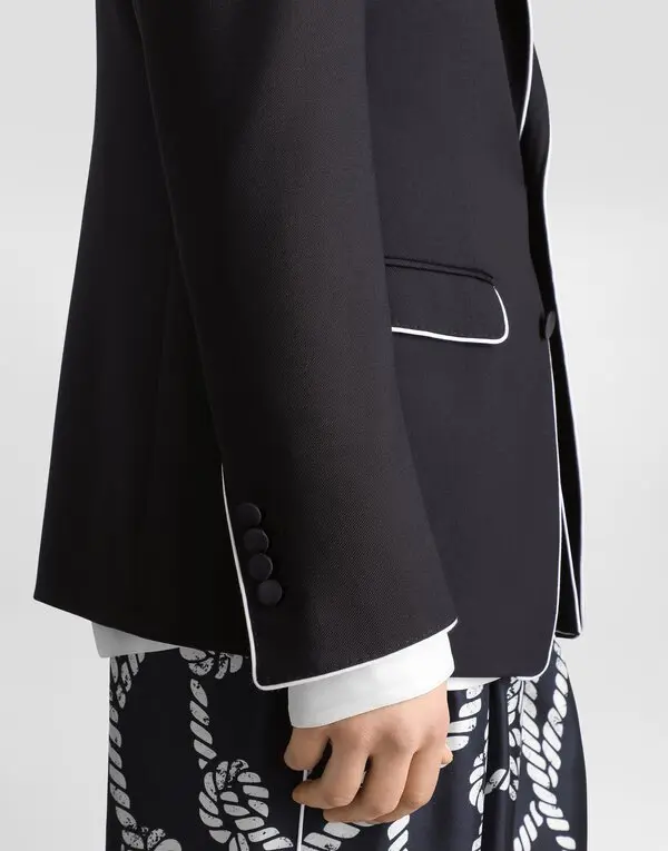 Dolce & Gabbana Martini Light Single-breasted Wool Twill Jacket