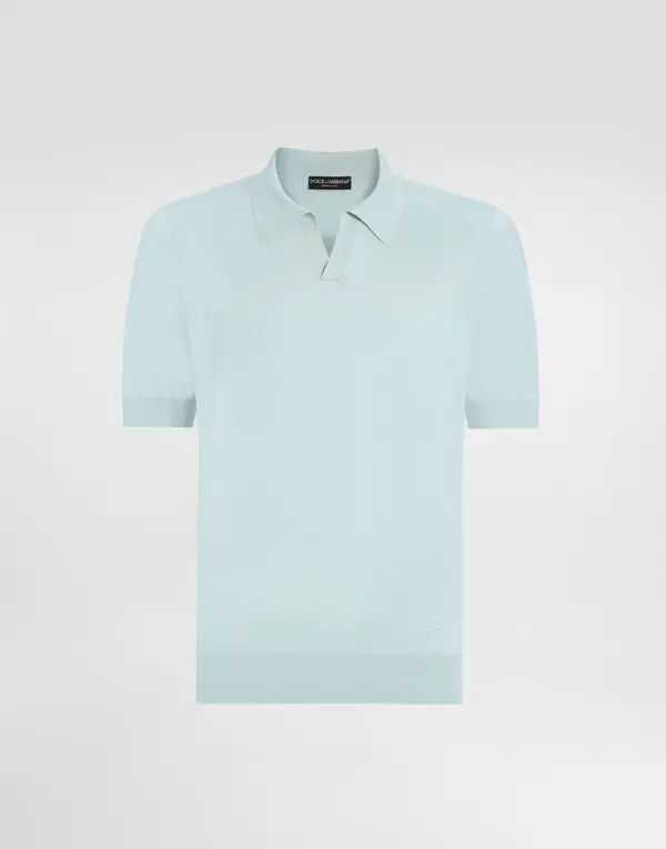 Dolce & Gabbana Silk Polo Shirt - Green