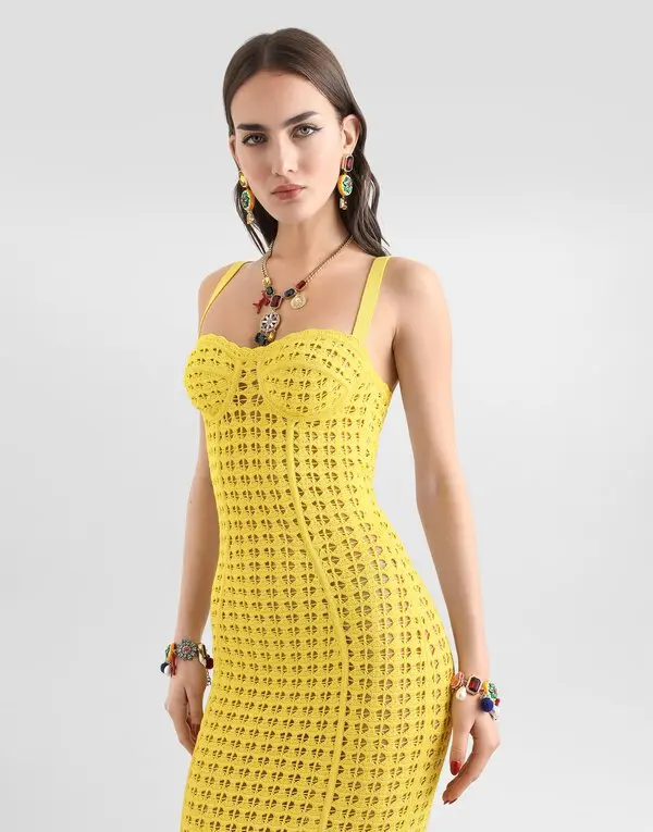 Dolce & Gabbana Crochet Bustier Dress