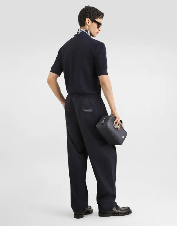 Dolce & Gabbana Silk Polo Shirt With Micro-stitch Detailing