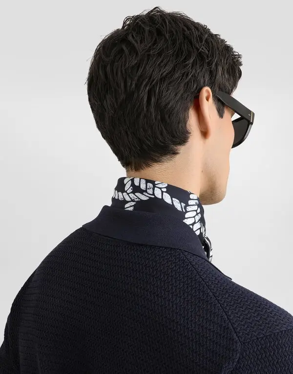 Dolce & Gabbana Silk Polo Shirt With Micro-stitch Detailing