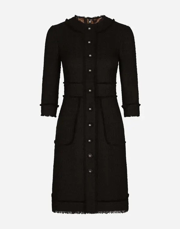 Dolce & Gabbana Raschel Tweed Midi Dress