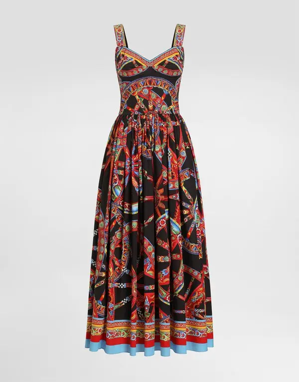 Dolce & Gabbana Carretto-print Poplin Dress