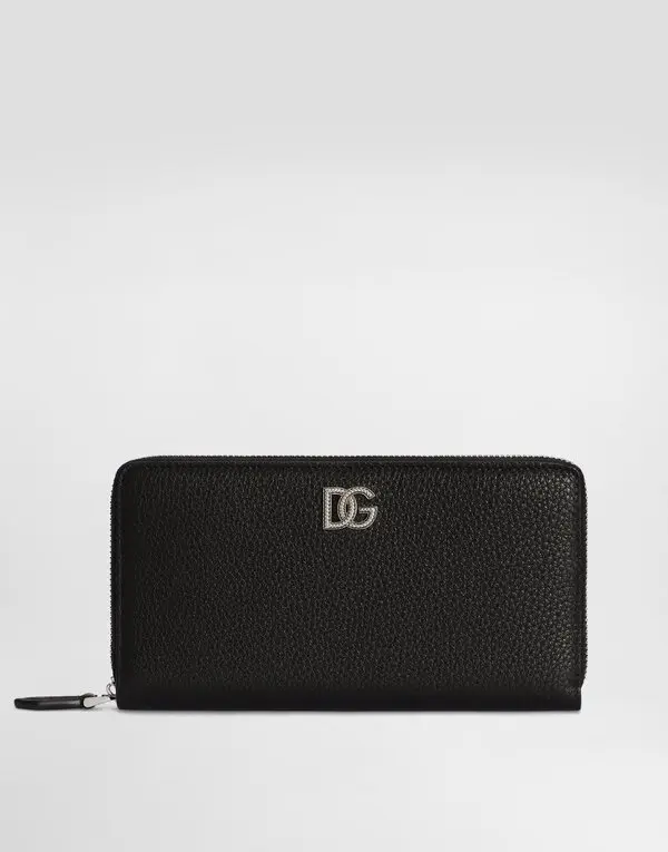 Dolce & Gabbana Calfskin Wallet With Logo - Black