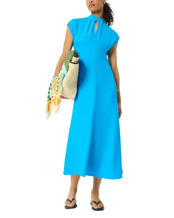 Whistles Twist Neck Midi Dress