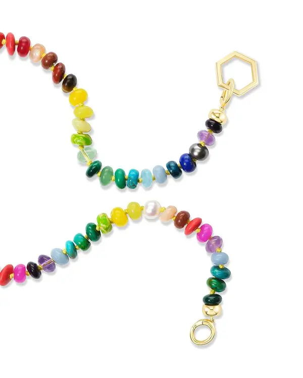 Harwell Godfrey 18k Yellow Multi Gemstone Beaded Foundation Necklace, 18